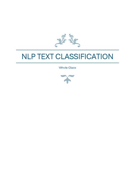 Nlp Practice Problem Nlp Text Classification Whole Class Nlp Text
