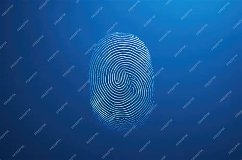 Premium Photo Fingerprints Identified On Blue Backdrop