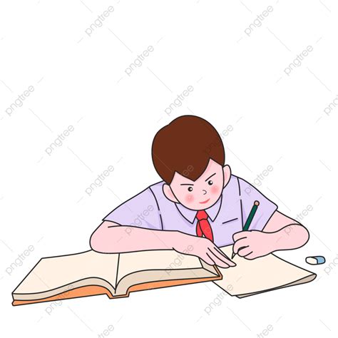 학기 초에 열심히 손으로 그린 공부 개학기 배우다 숙제 Png 일러스트 및 Psd 이미지 무료 다운로드 Pngtree