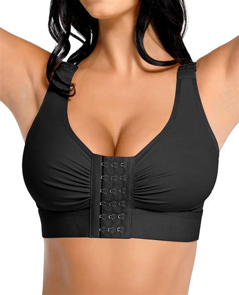 Feelingirl Women Front Closure Post Surgery Compression Everyday Bras