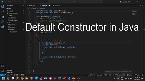 Default Constructor In Java Java Hindi Tutorial Youtube