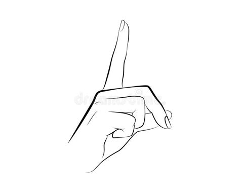 Shh Finger Asking For Silance Stock Vector Illustration Of Elegant Hand 122753056