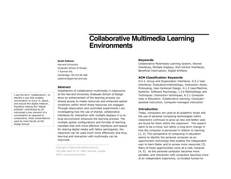 Pdf Collaborative Multimedia Learning Environments