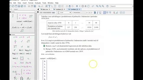 Dataimport Fra Excell Til Maple Youtube