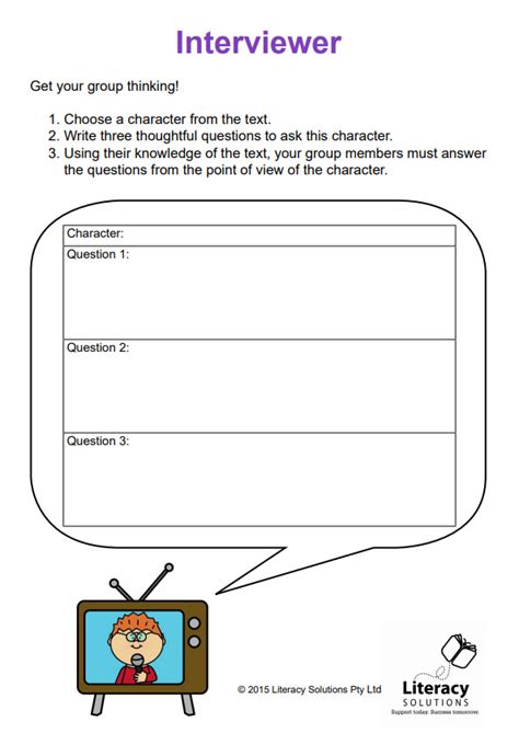 Literature Circle Role Cards Literacy Solutions