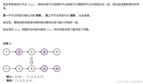 Leetcode 328 奇偶链表 Csdn博客