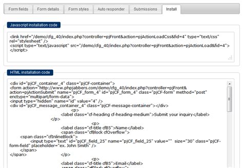 Php Contact Form Generator Contact Form Script Phpjabbers