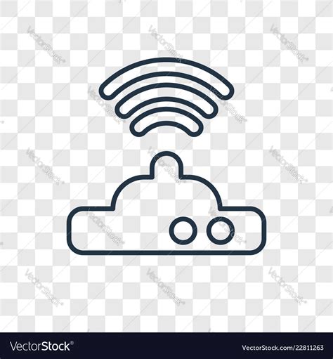 Wifi Modem Concept Linear Icon Isolated Royalty Free Vector