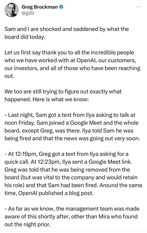 Usama Naseer On Linkedin Sam Altman Openai Ceo Fired By Board Unbelievable Sam Altman Out At