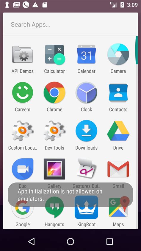 Android App Initialization Is Not Allowed On Emulators Stack Overflow