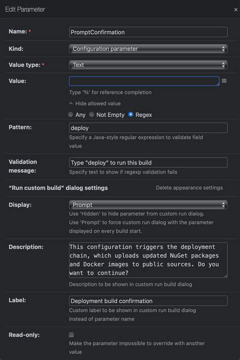 Create And Set Up Custom Parameters Teamcity On Premises Documentation