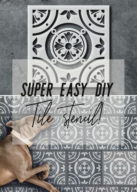 Super Easy Diy Tile Stencil Painting Tile Tile Stencil Diy Tile