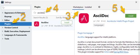 Installing The Plugin Intellij Asciidoc Plugin