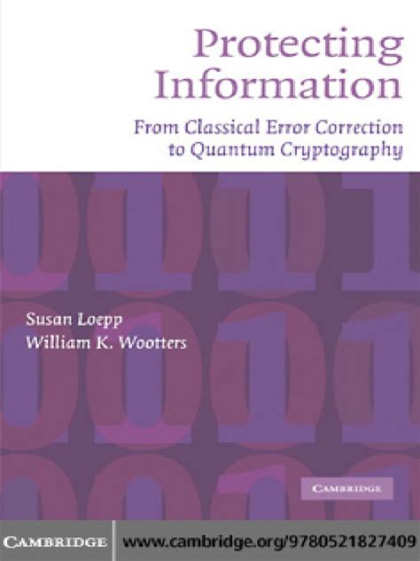 Protecting Information From Classical Error Correction To Quantum Cryptography Pdf