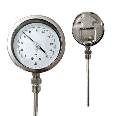 Inert Gas Filled Dial Thermometer 4 Dial Size Range 0 To 100 Deg C Direct Mounting Bottom
