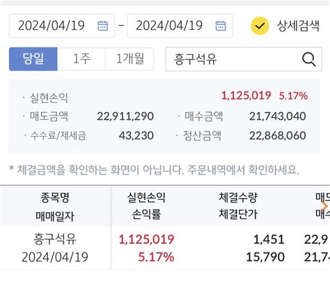 흥구석유 단타 주식 에펨코리아
