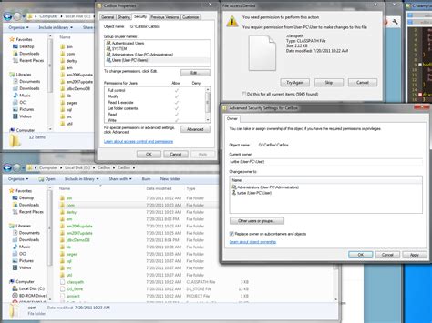 Windows 7 File Access Denied Despite Being Administrator Owning The Files And Having Full