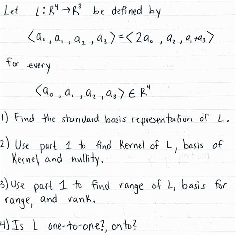 Solved Let L R R² be defined by for every a a A₂ A ER Chegg com