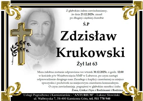 Śp Zdzisław Krukowski Nekrolog