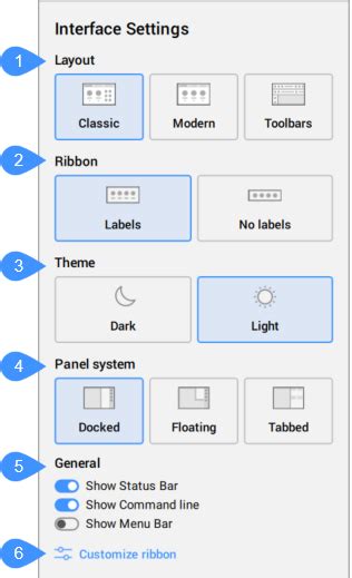 Interface Settings Dialog Box Bricscad Lite And Pro Bricsys Help Center