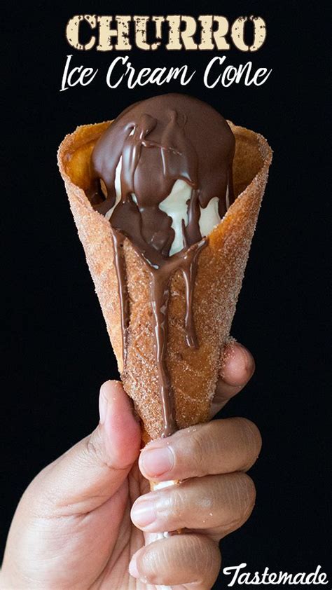 Churro Waffle Ice Cream Cone ~ Hungry Af Homemade Ice Cream Waffle