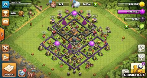 Town Hall 8 Th8 Trophy Base Anti 3 Stars Anti Loot With Link 7