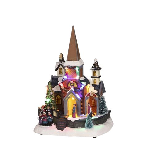 Luville Kerstdorp Miniatuur Kerk Met Koor L19 X B15 X H27 5 Cm Artofit