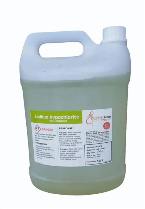 Sodium Hypochlorite Solution 10 For Textile Mills At ₹ 120 Kg In Ghaziabad