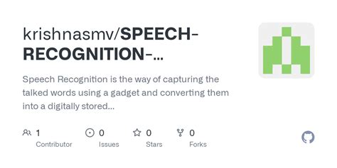 GitHub Krishnasmv SPEECH RECOGNITION SECURITY SYSTEM USING MATLAB
