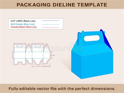 T Box Dieline Template Dieline Template Stock Vector Illustration Of Presentation