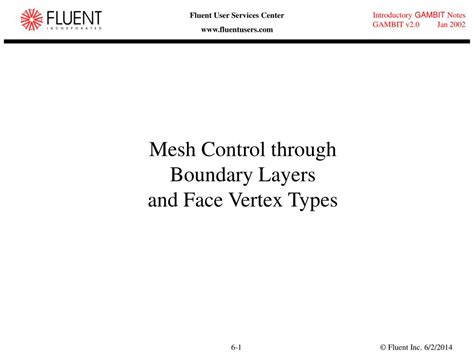 PPT Mesh Control Through Boundary Layers And Face Vertex Types PowerPoint Presentation ID
