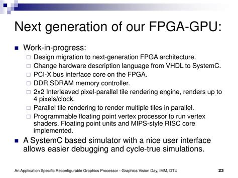 Ppt An Application Specific Reconfigurable Graphics Processor