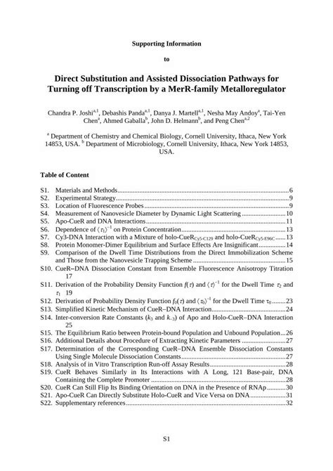 Pdf Direct Substitution And Assisted Dissociation Pathways For