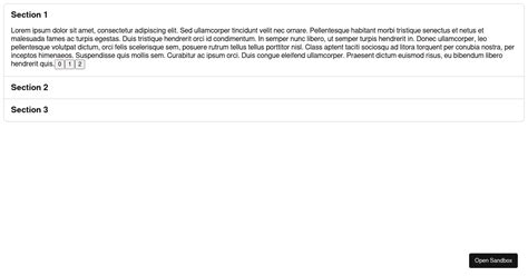 Accessible Accordion Example Codesandbox