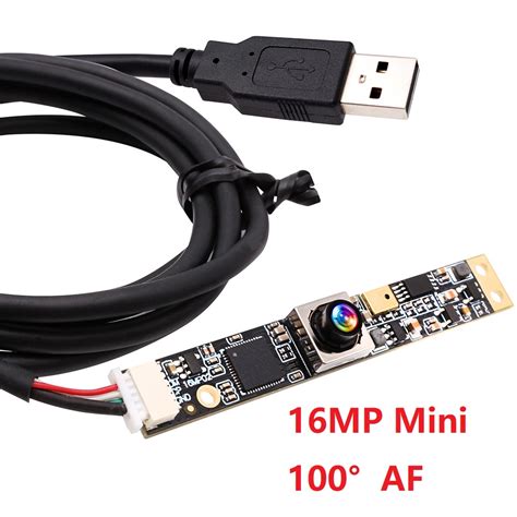 Elp 16mp Autofocus Camera Module Support Microphone 100degree Non Distortion Wide Angle Super