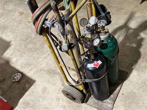 Cutting Torch Cart W Tanks And Rods Wild Rose Auction Services