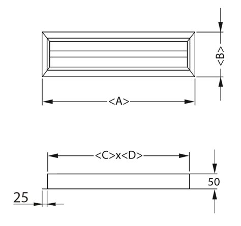 Removable Core 20 Mm 2 And 3 Slot Linear Diffusers Airecraft