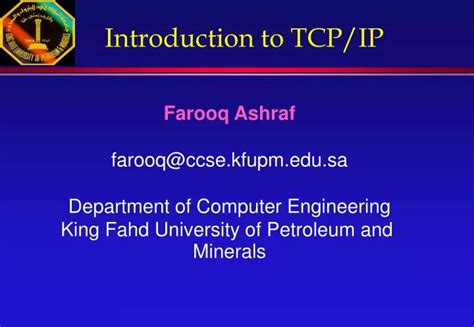 PPT Introduction To TCP IP PowerPoint Presentation Free Download ID