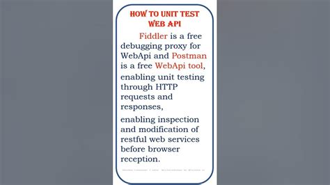 Unit Test In Web Apiensolutions5210coding Api Unittest Shorts Youtube