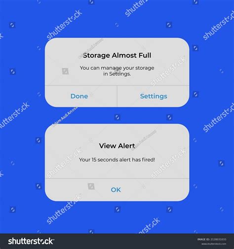 Iphone Notification Boxes Template Smartphone Warning Stock Vector Royalty Free 2128031033