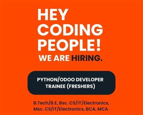 We Are Hiring Python Developer Fresher In 2025