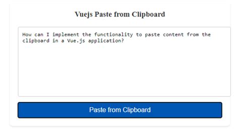 Vue Copy To Clipboard Onclick Button Vue Js Paste From Clipboard