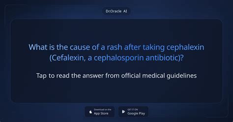 What Is The Cause Of A Rash After Taking Cephalexin Cefalexin A Cephalosporin Antibiotic