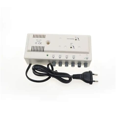 Indoor Multiband Antenna Tv Professional Cable Tv Vhf 20db 1 In 4 Out House Amplifier