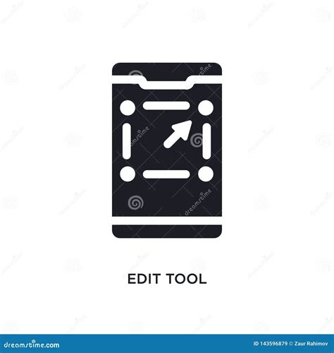 Black Edit Tool Isolated Vector Icon Simple Element Illustration From Mobile App Concept Vector