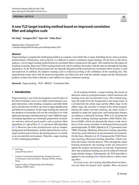 A New Tld Target Tracking Method Based On Improved Correlation Filter And Adaptive Scale