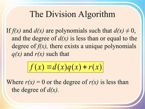 Polynomial And Synthetic Division 1 Ppt