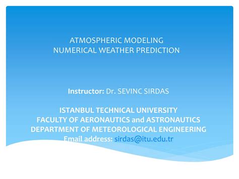 Ppt Atmospheric Modeling Numerical Weather Prediction Powerpoint