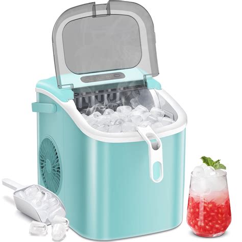 LHRIVER Portable Compact Ice Maker Machine Bullet Ice Cubes Lbs H For Small Kitchen Home