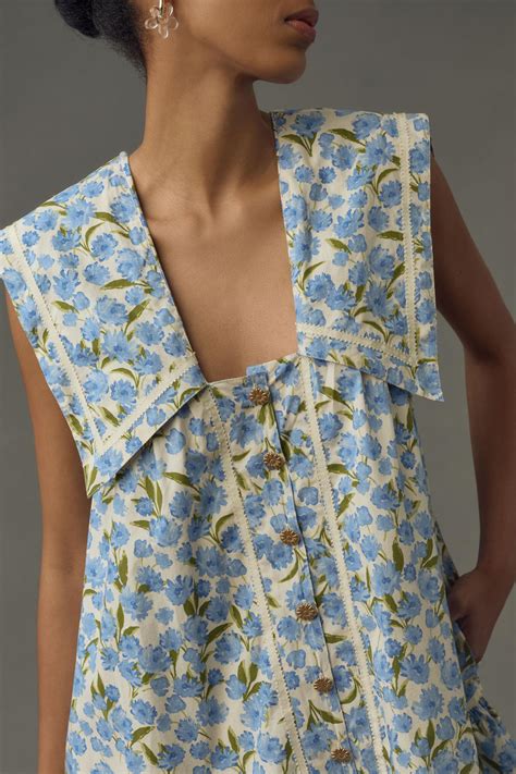 Maeve 칼라 포플린 스윙 미니 드레스 앤트로폴로지 한국 공식 스토어 유니크한 여성 패션 및 라이프스타일 편집샵 200개이상의 프리미엄 브랜드 여성 의류